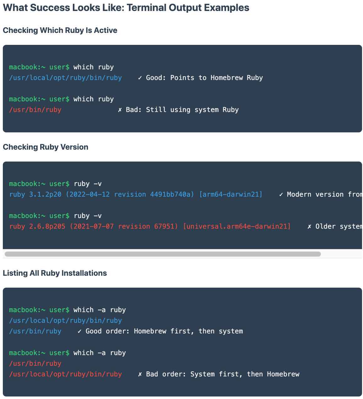 How to Fix Default Ruby Version Issues on macOS with Homebrew